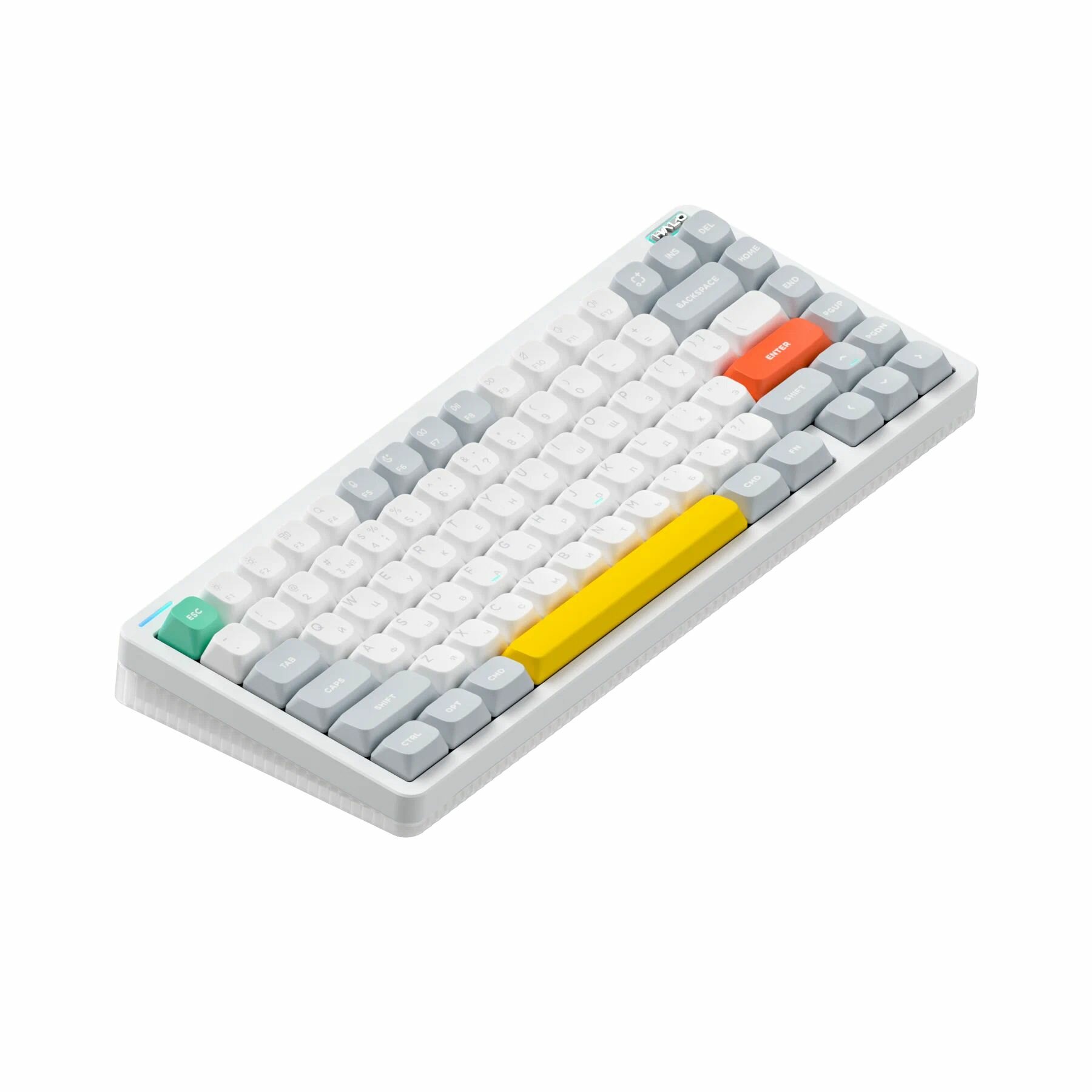 NuPhy Клавиатура беспроводная QMK Halo75 V2, RGB, Hot Swap, (Silent Red Clear-Top), Русская раскладка, белый