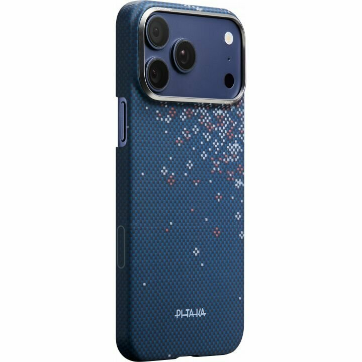 Чехол Pitaka Ultra-Slim Case (Sakura Hours) для iPhone 17 Pro, (Nightfall Blue) Синий SH1701PN