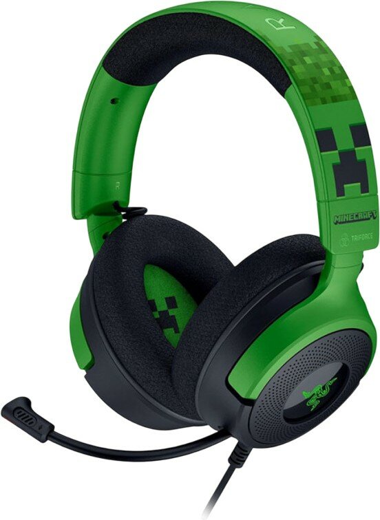 Наушники проводные с микрофоном Razer Kraken V4 X 1.8м, 32Ом,20кГц черные, зеленые RZ04-05180200-R3M1