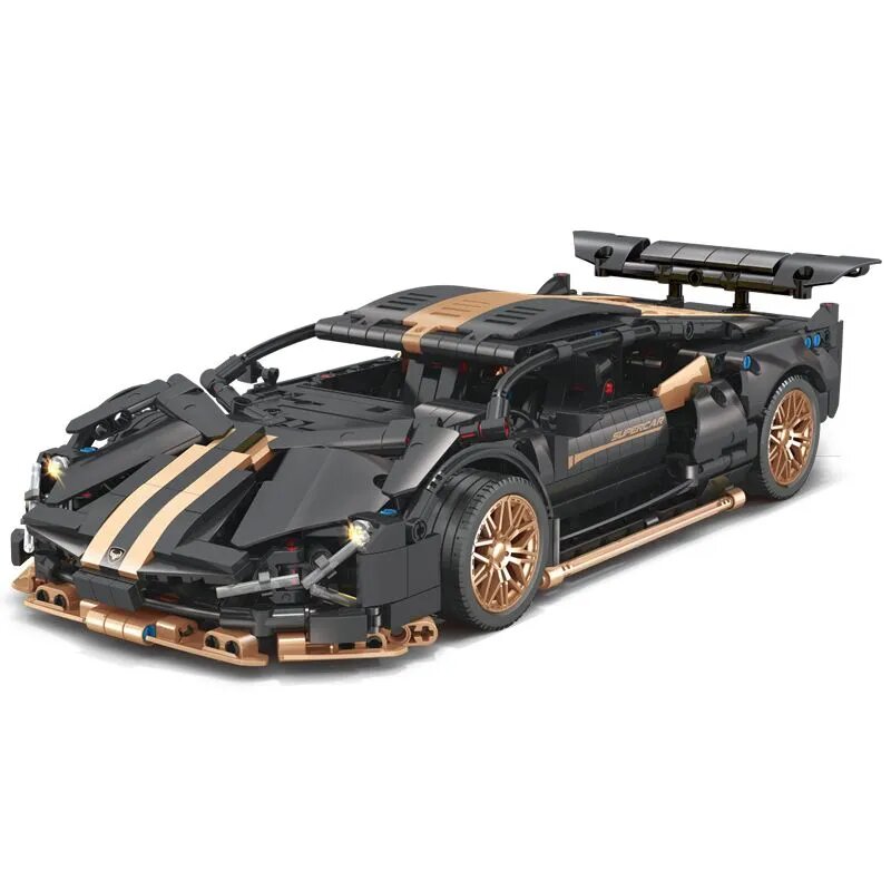 Конструктор машинка на пульте управления Lamborghini Black(Ламборгини Сиан, creator, модель racing спорткар, совместим с lego technic, лего совместимый, подарок для мужчин и мальчиков)