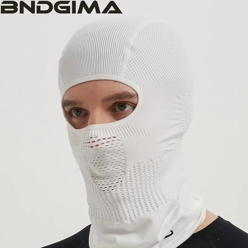 BNDGIMA бесшовный трикотажный шлем для лыж - белый, размер M (56-60 см окружность головы)
