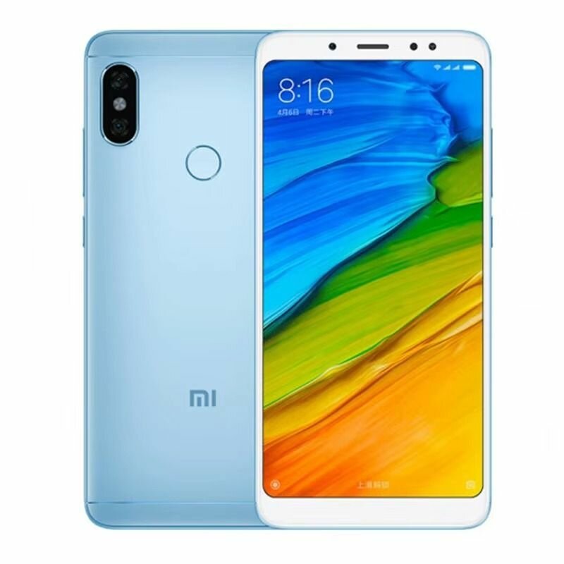 Xiaomi Смартфон Redmi Note 5 6гб 128гб Оригинальный Смартфон двойной SIM 5.99 "мобильный телефон окта-ядро 4G 12MP+5MP+13MP Snapdragon 636 мобильный телефон Global 6/128 ГБ, Nano-SIM, синий