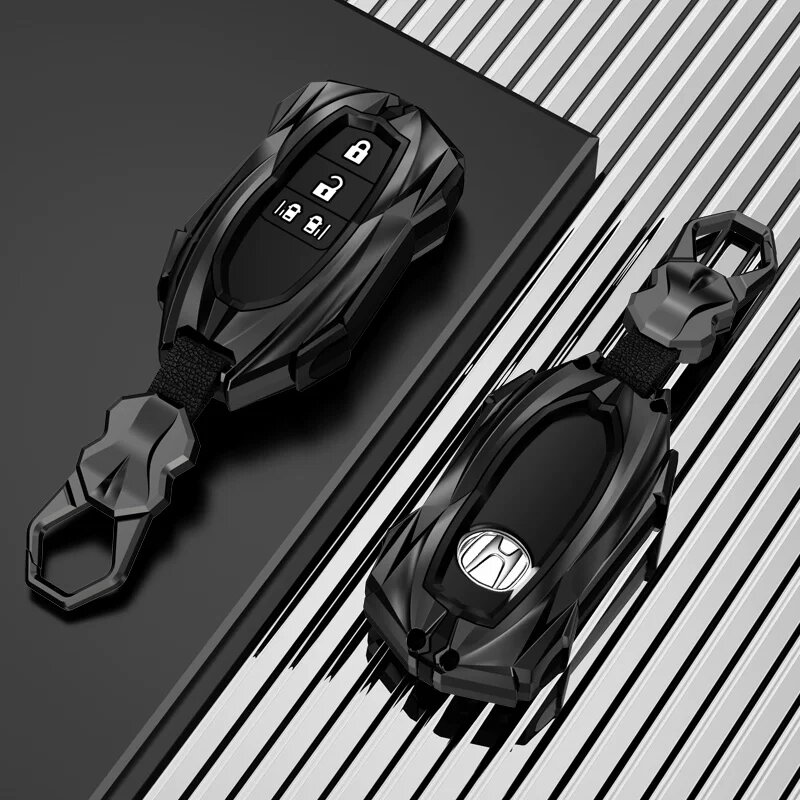 Ключевой чехол Gun Black с дизайном диамантового замка для Honda Accord 11-го поколения, Inspire 8-го, HR-V, Crosstour,