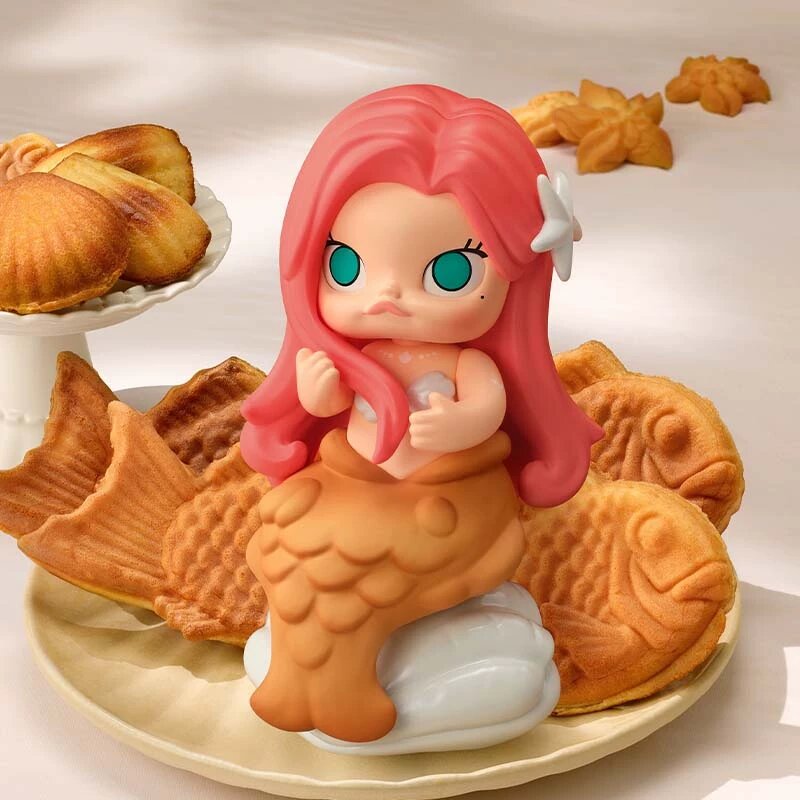 POP MART Molly Bread Head Series Tuna Princess Figurine - Подтвержденный стиль, новый нераспечатанный или