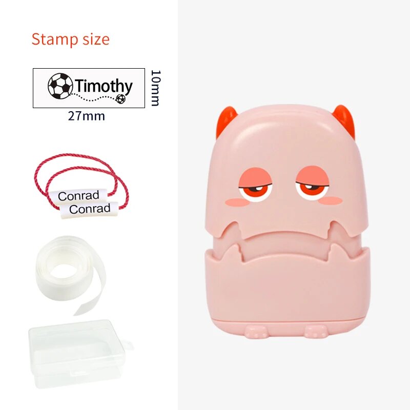 Детский штамп с именем pink shell