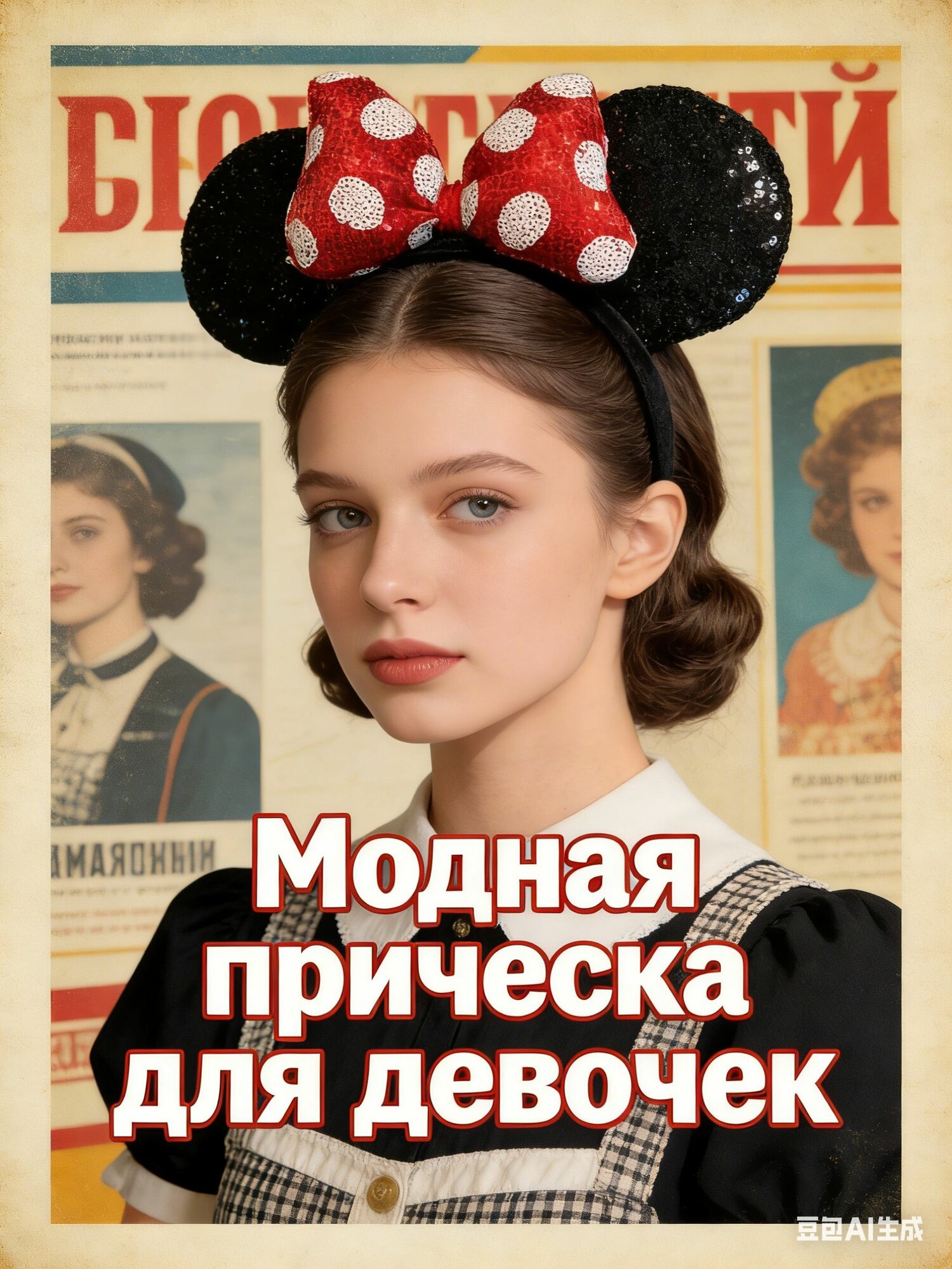 Новая ободок с ушками Микки и Минни для рождественской вечеринки в парке развлечений для тематической вечеринки аксессуар для волос для костюма