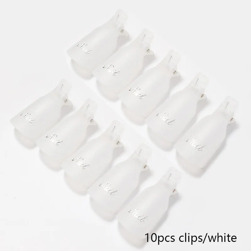 Колпачки для замачивания ногтей Lurayee 5/10 pcs 10pcs white