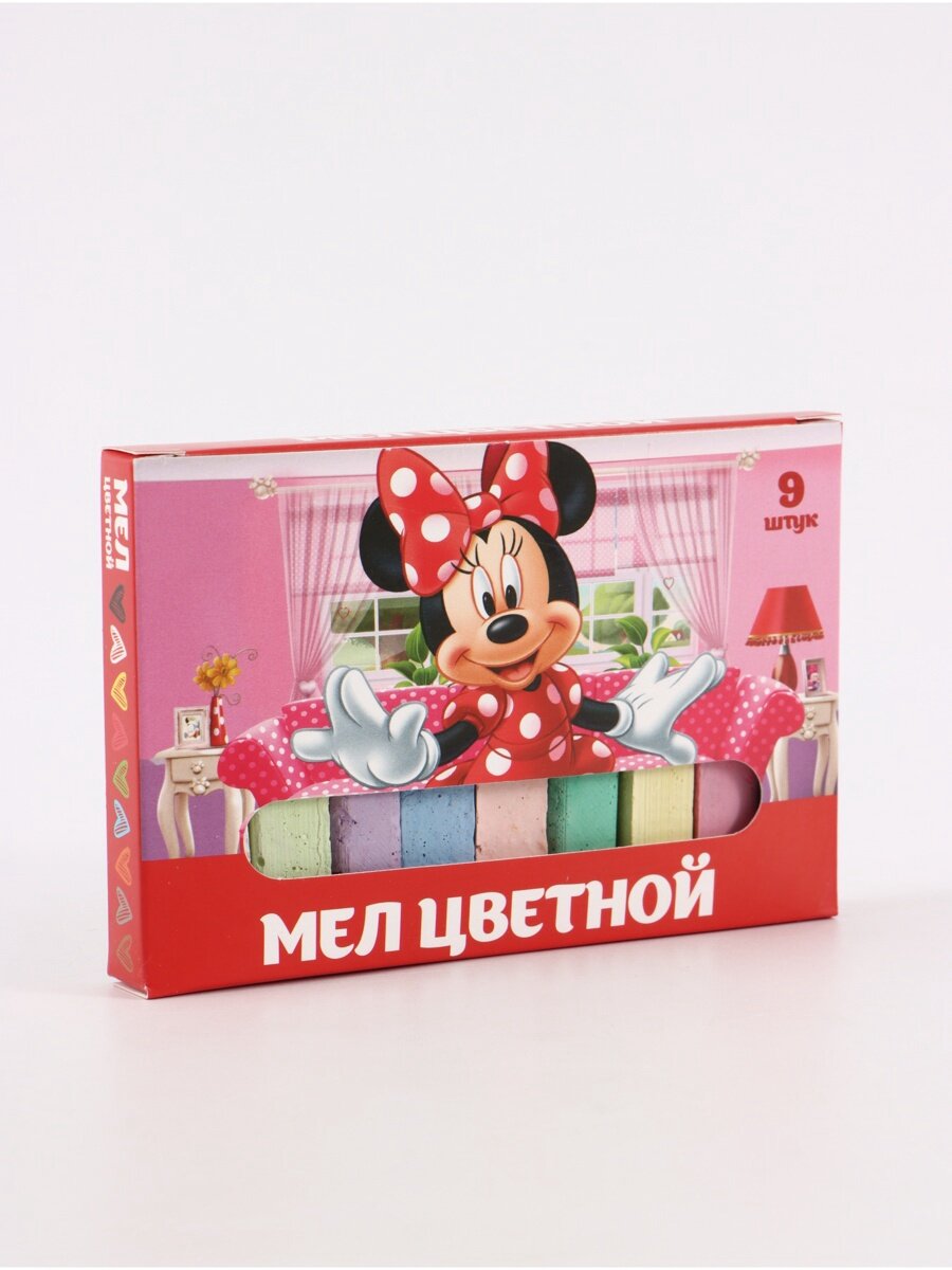 Мелки цветные для асфальта и школьной доски 9 шт. «Мышка»