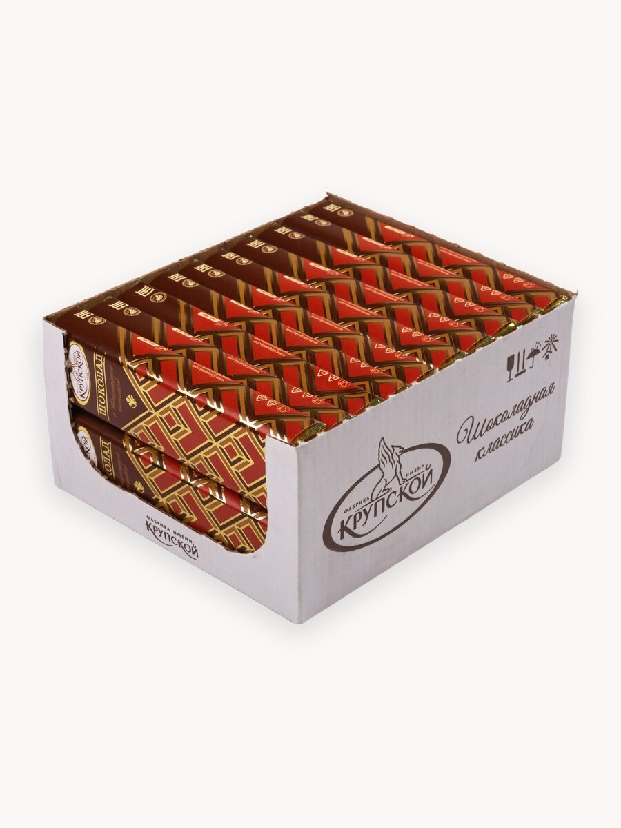 Батончик Фабрика им. Крупской "Крупская", с шоколадной начинкой, 20 шт по 47 гр