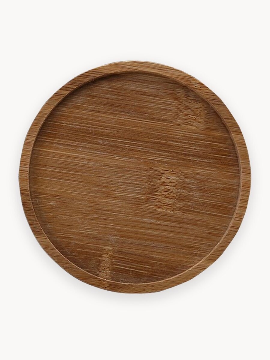 Поднос деревянный сервировочный круглый 9 см