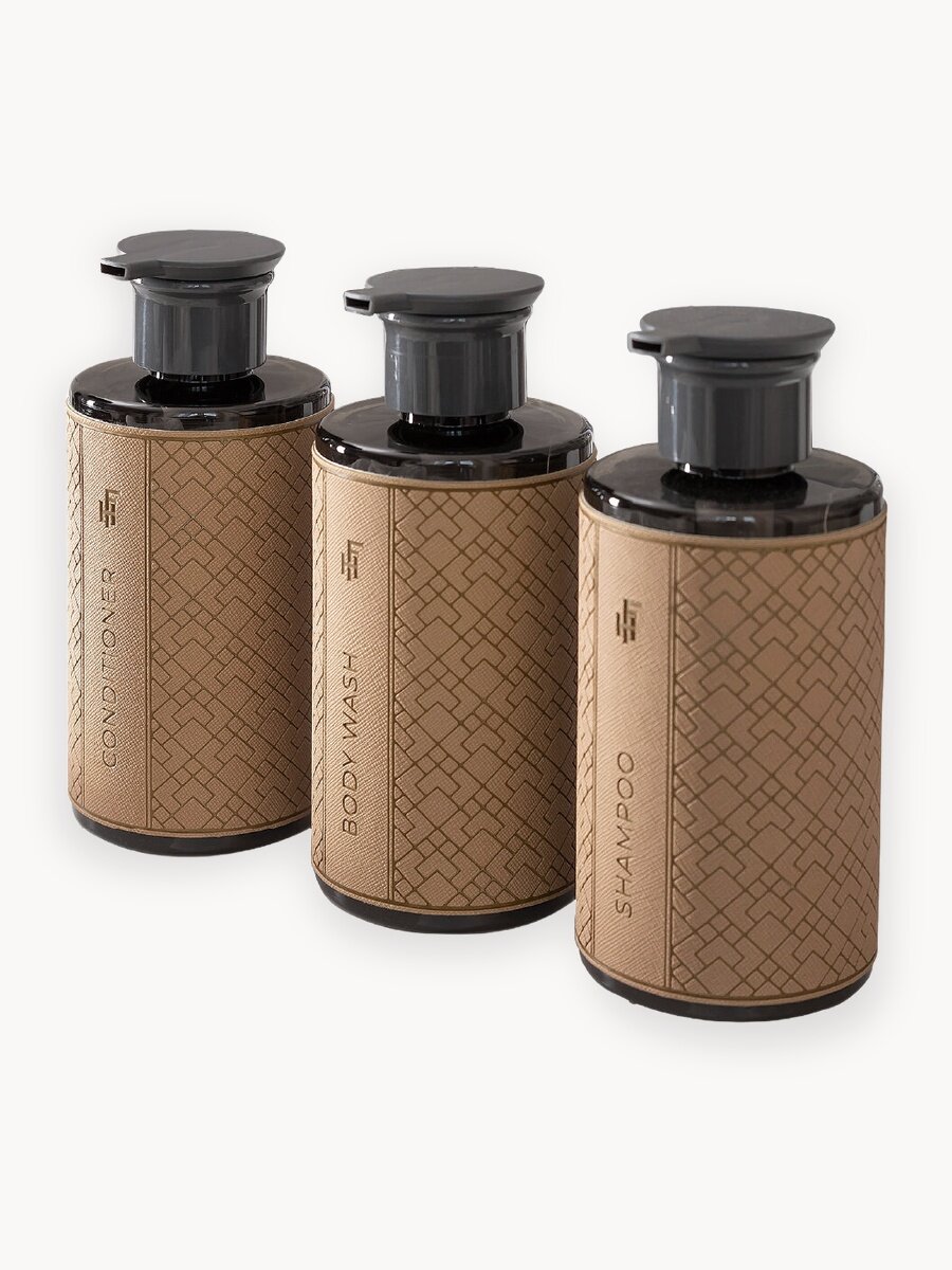 Набор дозаторов для ванной, FlexHome, ФлексХоум, объем 460 мл, цвет Бежевый