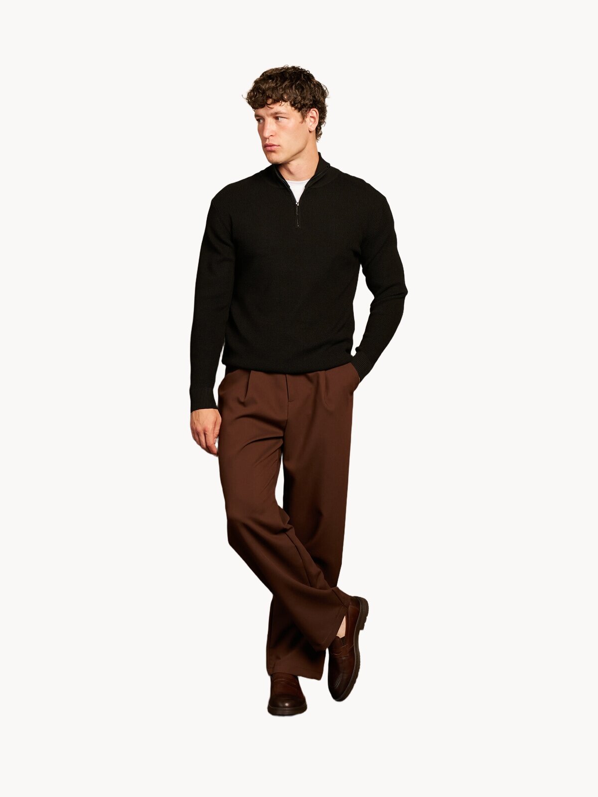 Джемпер вязаный теплый с замком