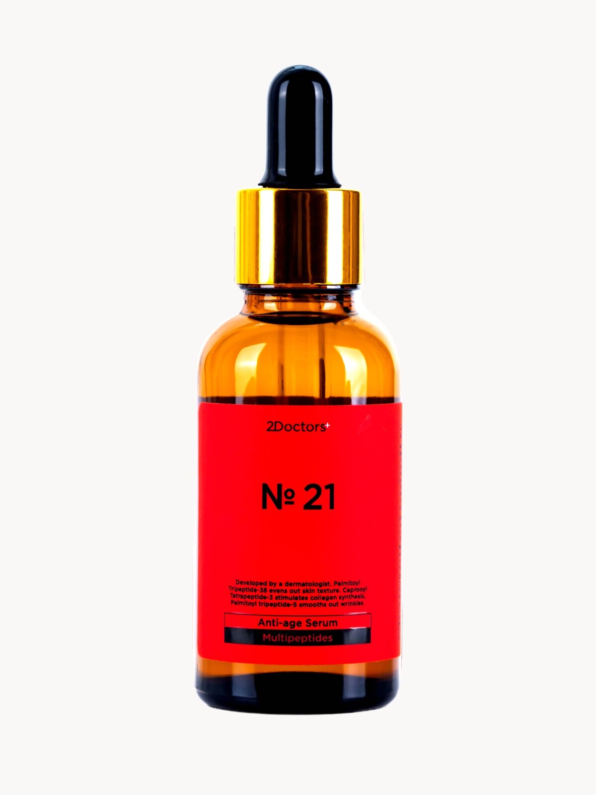 Сыворотка для лица антивозрастная №21 "Комплекс пептидов + Гиалуроновая кислота" 2Doctors, 30 мл