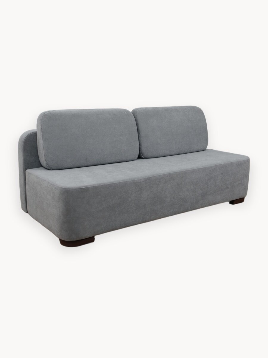 Диван-кровать диван раскладной Brendoss 1004 прямой, износостойкий велюр, цвет серый