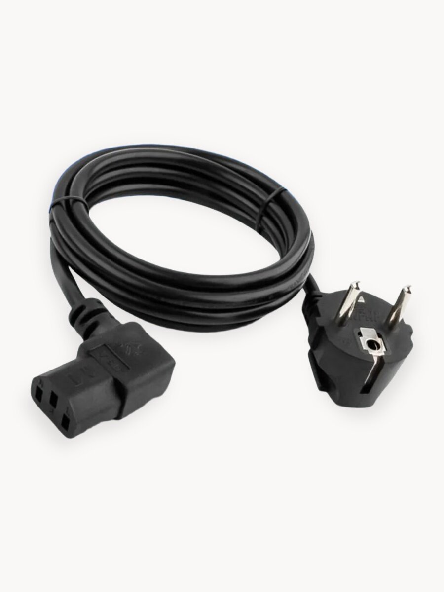 Кабель питания 1.8м, Schuko-Г C13 (3*0.75 mm2) 10A