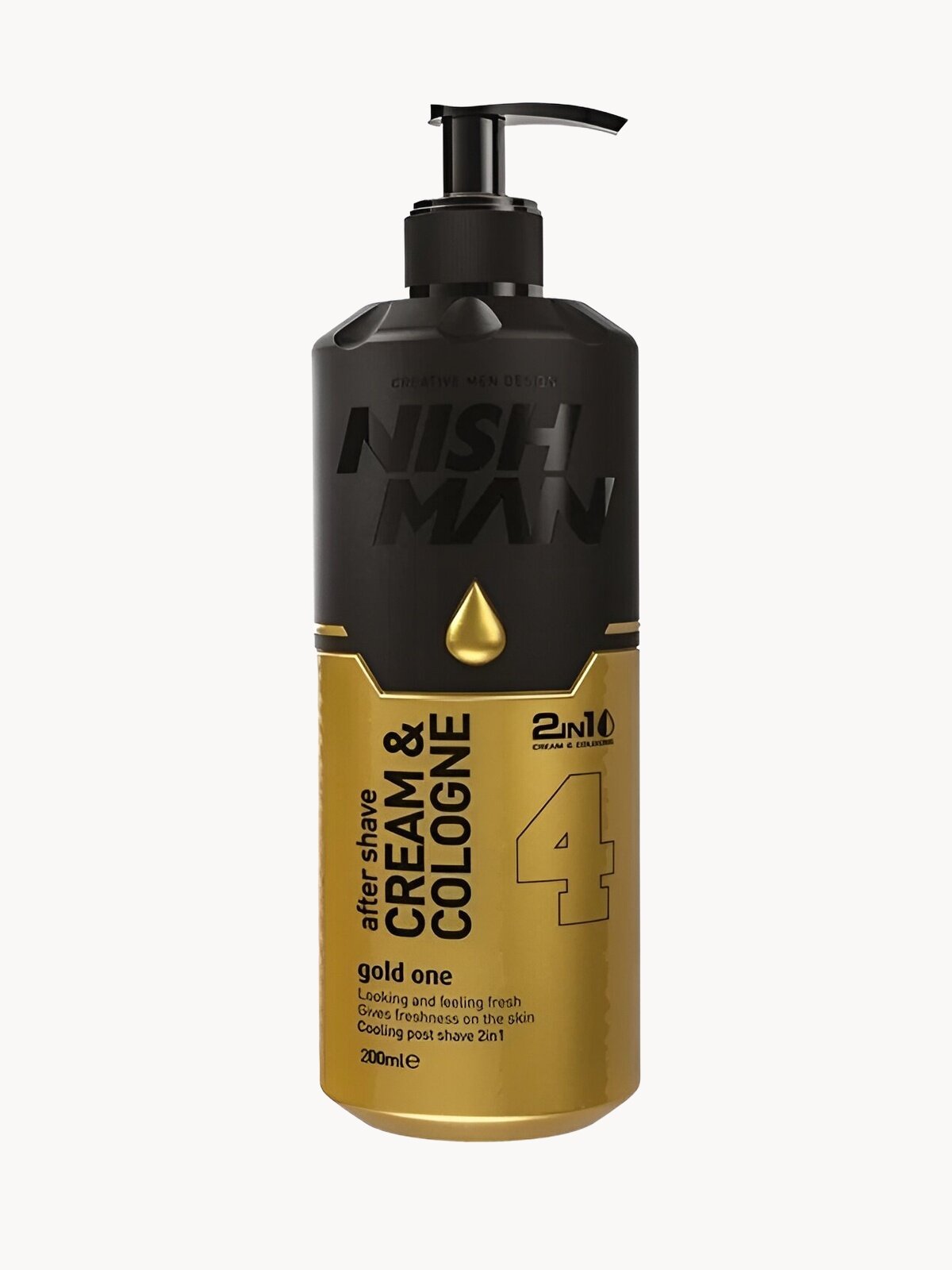 Крем после бритья NISHMAN "Gold One", 2 в 1, для всех типов, 200мл