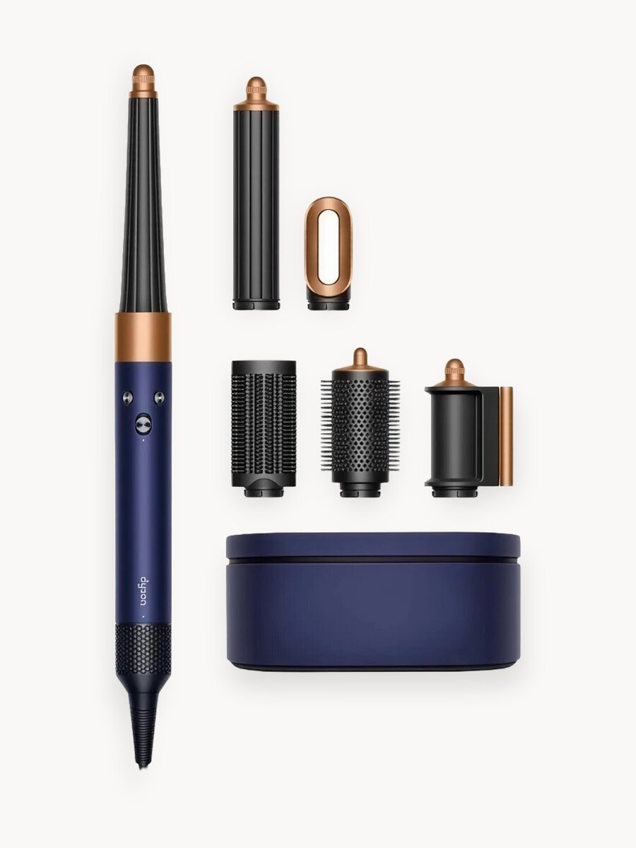 Стайлер Dyson Airwrap HS08 ID Prussian Blue/Rich Copper HK, вращение шнура, 3 режима нагрева, переходник в подарок