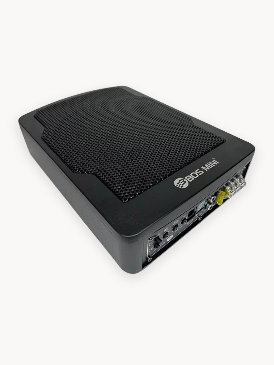 Сабвуфер "BOS-MINI", под сиденье, для авто, черный, 1000 Ватт