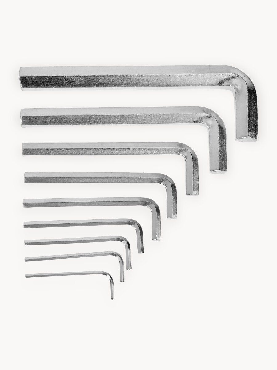 Набор ключей шестигранных ЛОМ, размеры 1.5 - 10 мм, 9 шт. в упаковке