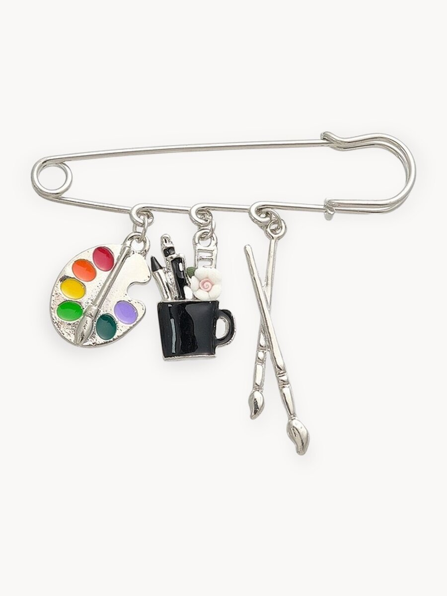 Брошь, эмаль, пластик