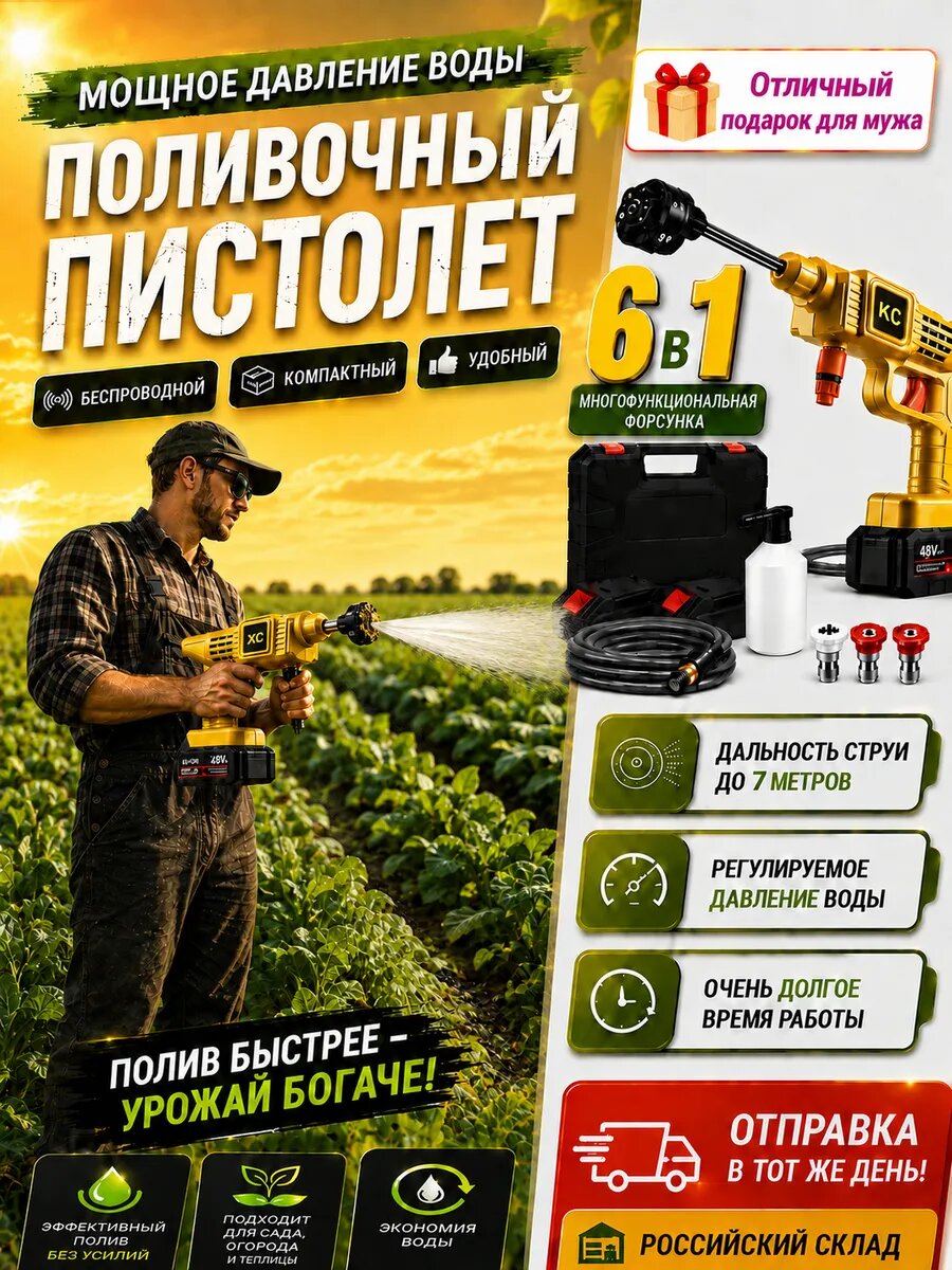 Насос для полива из бочки аккумуляторный
