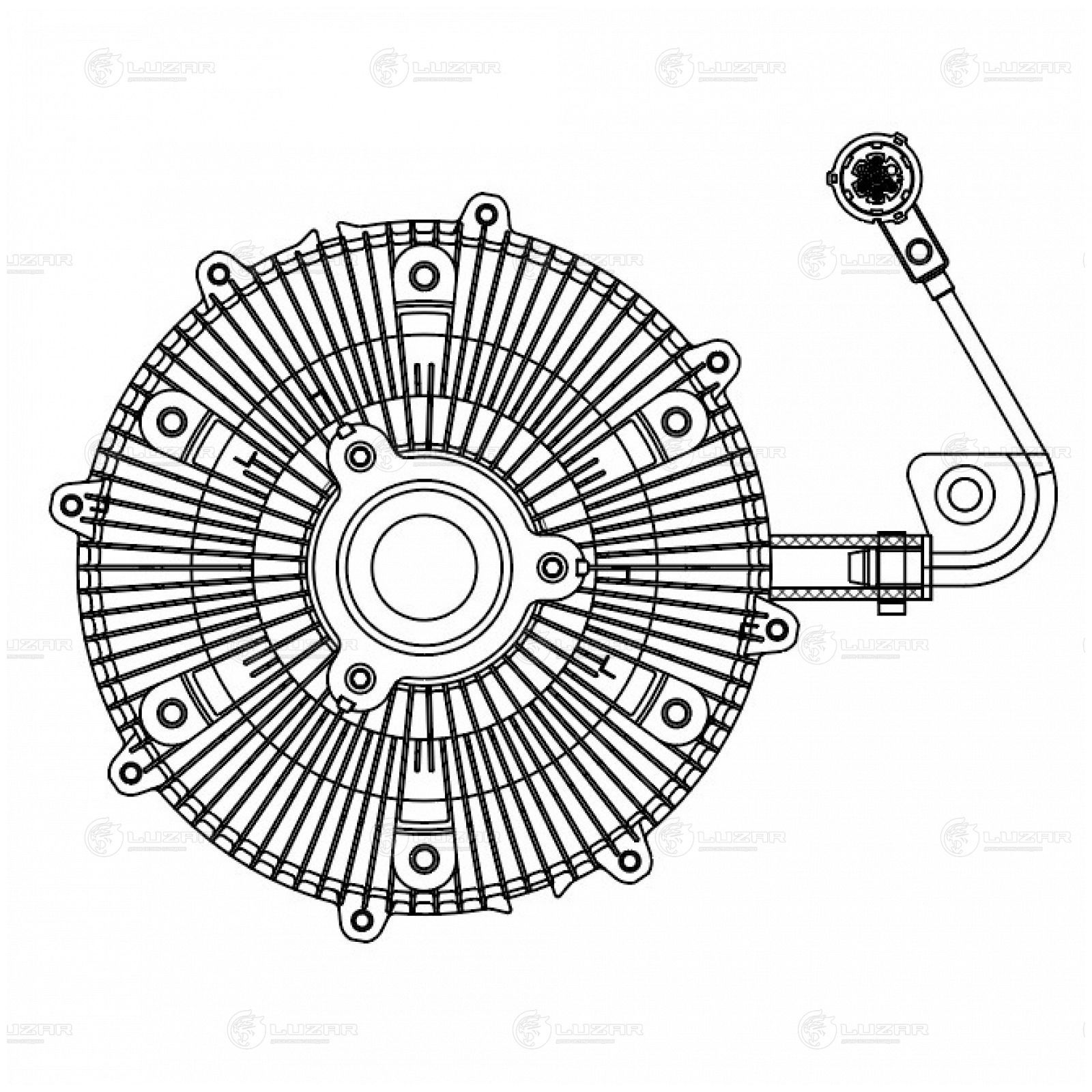 Вискомуфта, без крыльчатки для Мерседес Актрос MP2, MP3 2002- oem 5412001222, 5412002022 арт LMC1502