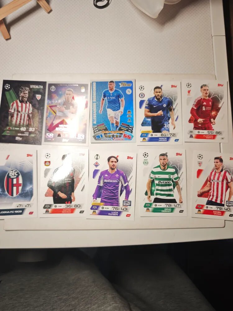 Футбольные карточки Topps MATCH ATTAX(набор из 10 штук)