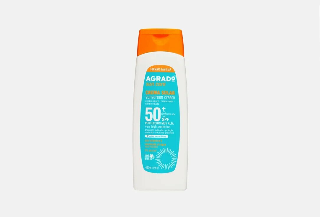 AGRADO Sunscreen cream Солнцезащитный крем SPF50+ 400 мл
