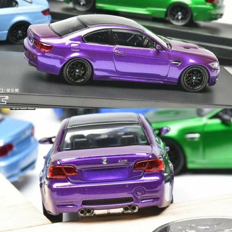 Миниатюрная модель автомобиля из литого металла БМВ M3 E92 модель автомобиля Игрушки 1:64 BMW M3 E92