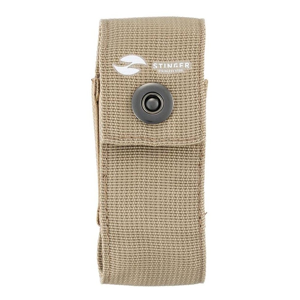 Stinger GHK-NB003 Чехол для мультитула stinger, 125 х 52 х 34 мм, нейлон, полиэстер, бежевый, с креплением на ремень, в пакете