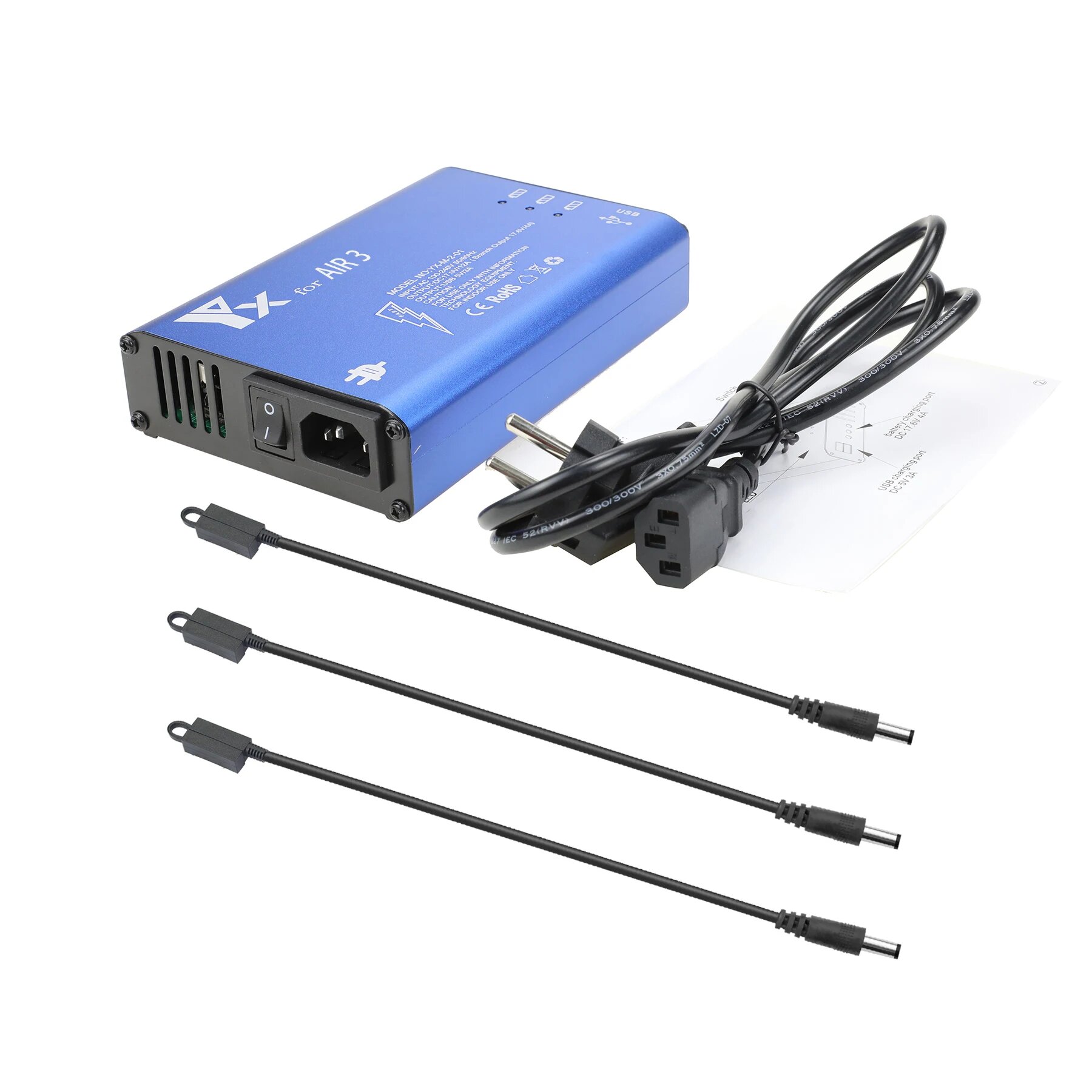 Зарядное устройство keketoha DJI Air 3/3S, Черный, EU plug