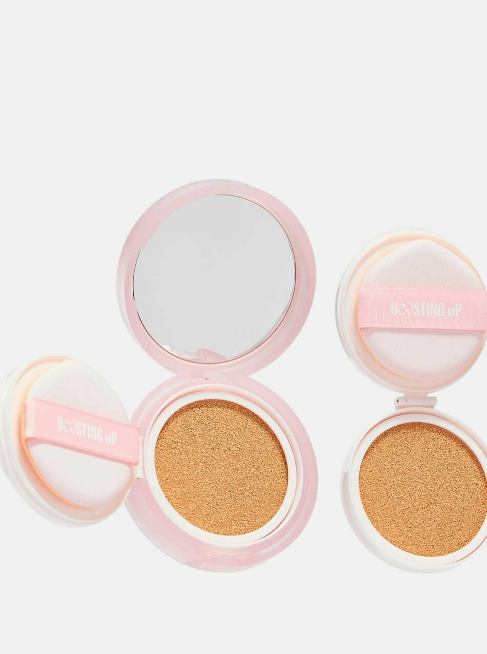 KLAVUU Тональный кушон для лица с сияющим финишем SPF50+ с рефилом тон RICH IVORY 23