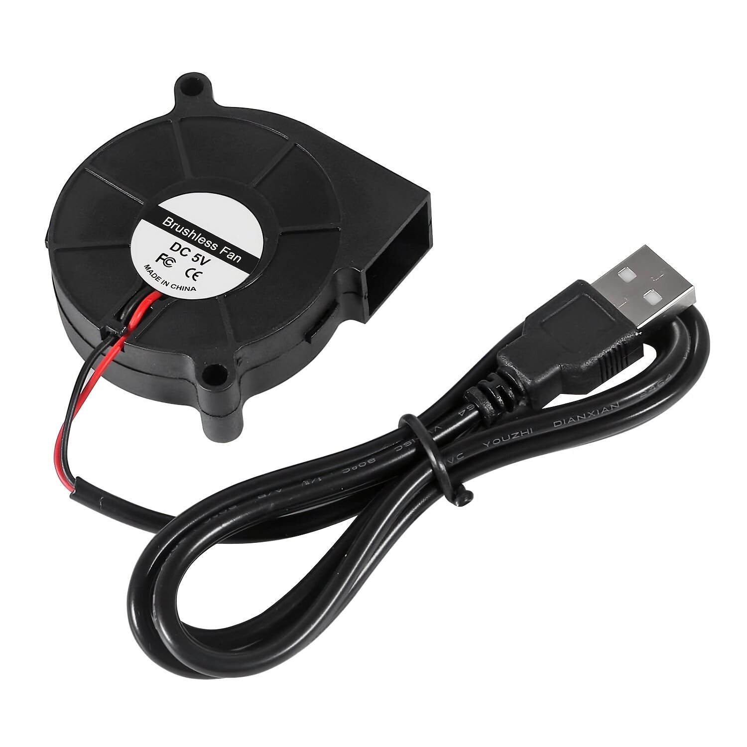 Вентилятор-турбина 6015, 5V USB, для охлаждения корпуса ПК и процессора, 1 шт.