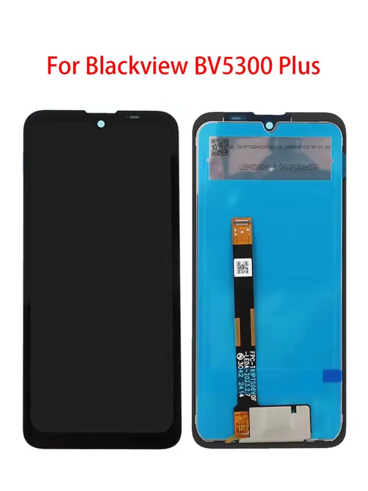 Дисплей на Blackview BV5300 Plus в сборе с тачскрином Черны