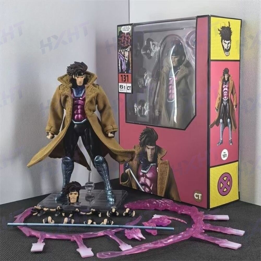 CT Toys MAFEX 131: Фигурка Гэмбита (X-MEN) Реми Лебо - Коллекционная Модель ПВХ С Суставами