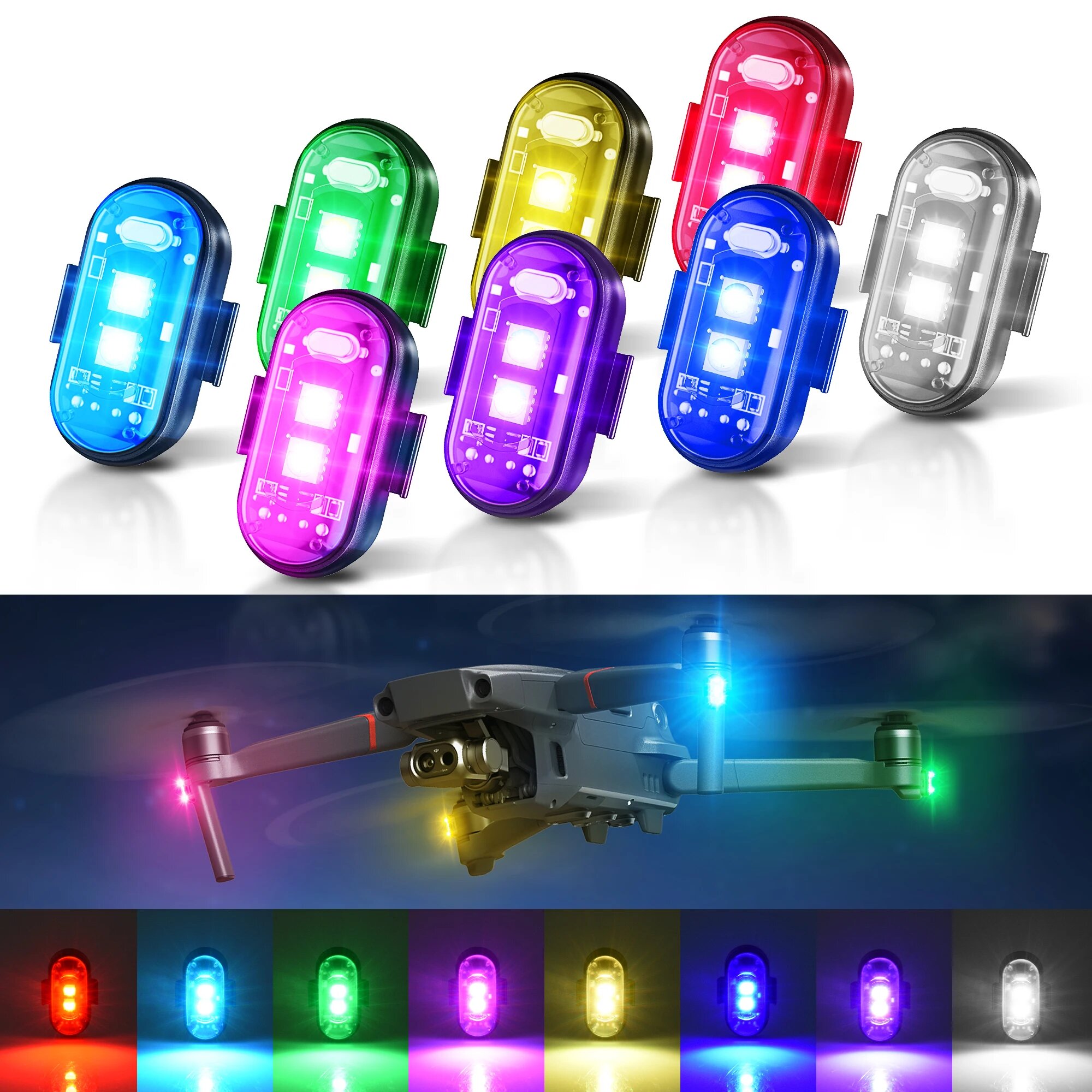 MICTUNING Беспроводные стробоскопы RGB 8/12шт 8 pods