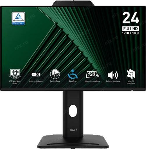 9S6-3PD89T-005 MSI PRO MP242PMG 23.8" 16:9 FHD(1920x1080) IPS Flat, Webcam,1ms(MPRT),1500:1,100M:1,300nit,1xHDMI,1xDP — фото 1
