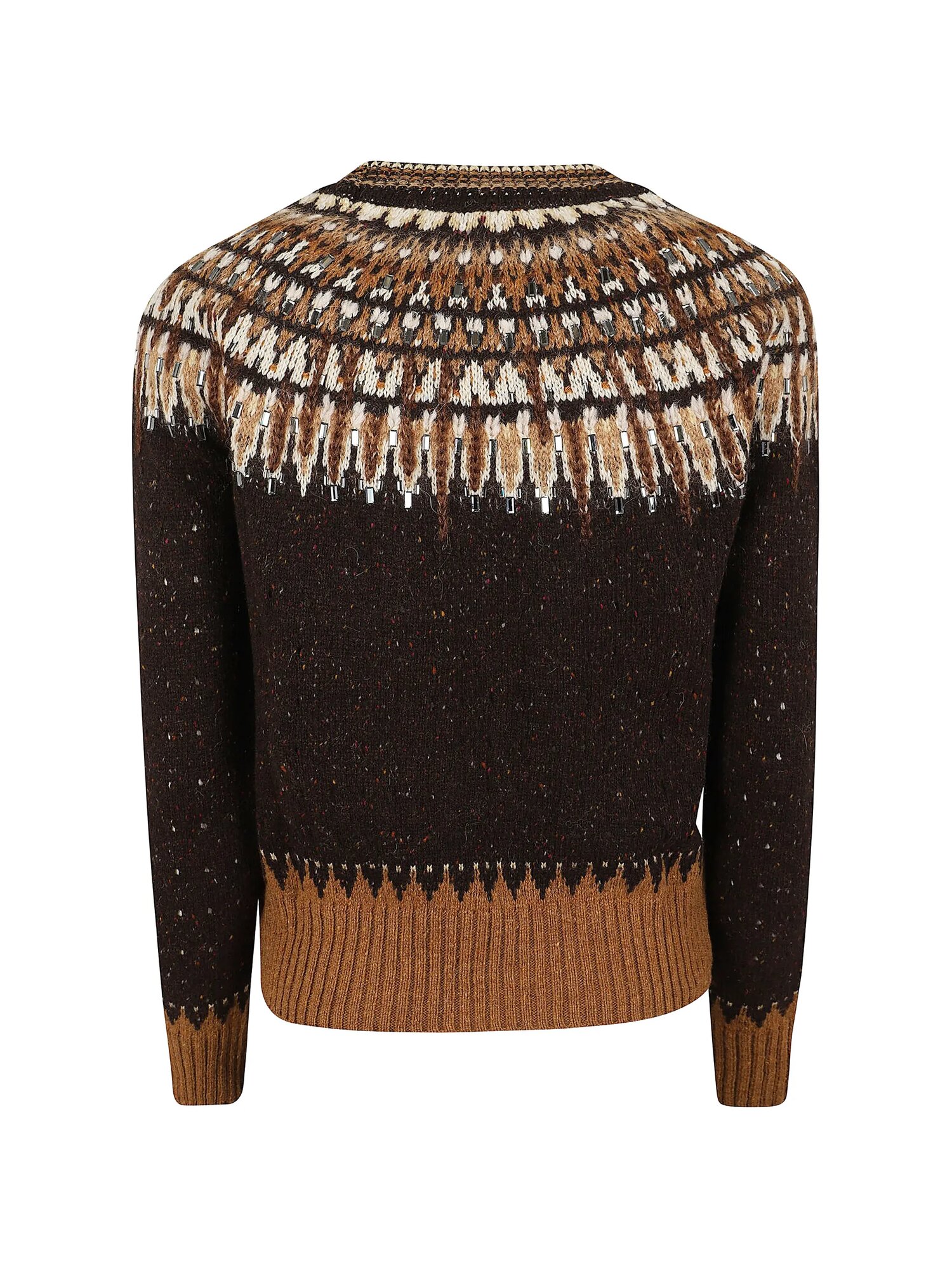 Свитер Ermanno Scervino Crystal-embellished sweater, размер S, , коричневый — фото 1