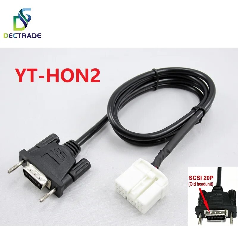 Комплект Bluetooth-адаптера Yatour Digital Music Changer с кабелем VGA 15Pin и SCSI 20Pin для Honda Accord, Civic, CRV, Acura TL, RL, автозапчасти