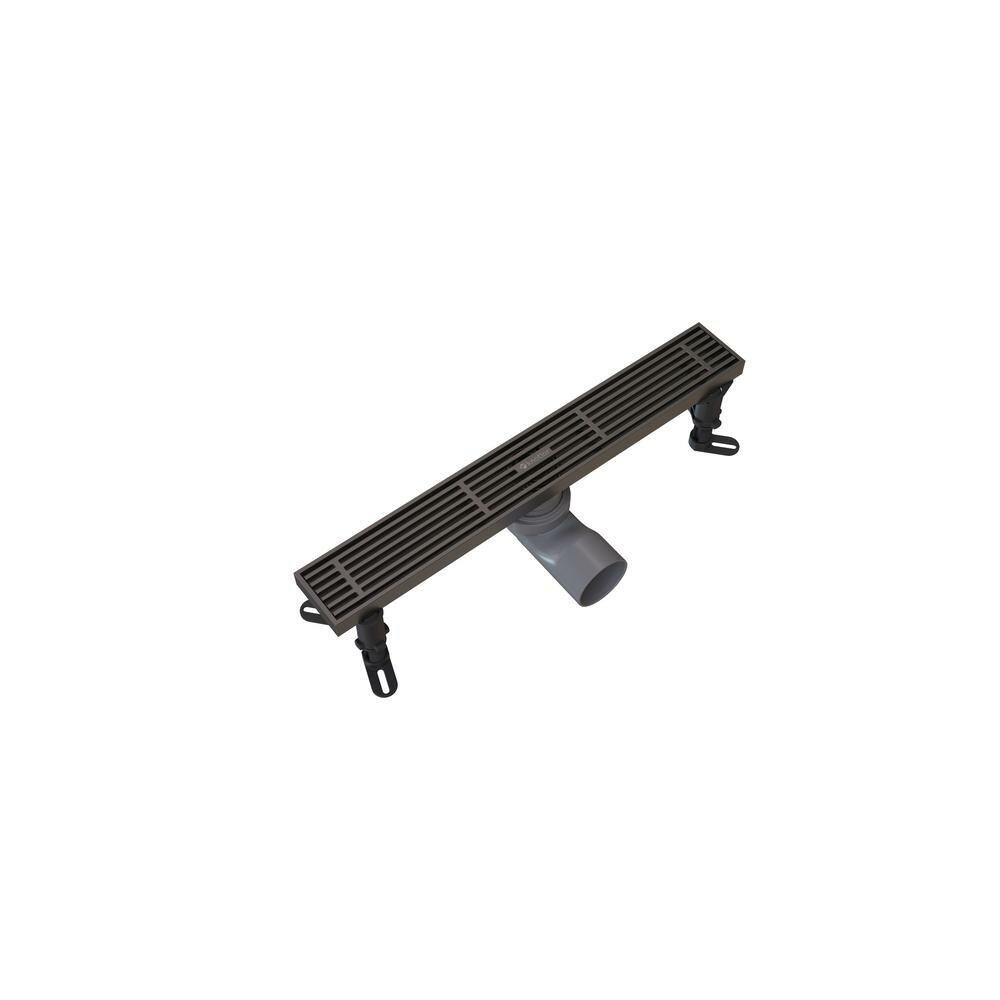 Душевой лоток Knotlor Шторм 40 SDRW0400LGM с решеткой цвет Вороненая сталь