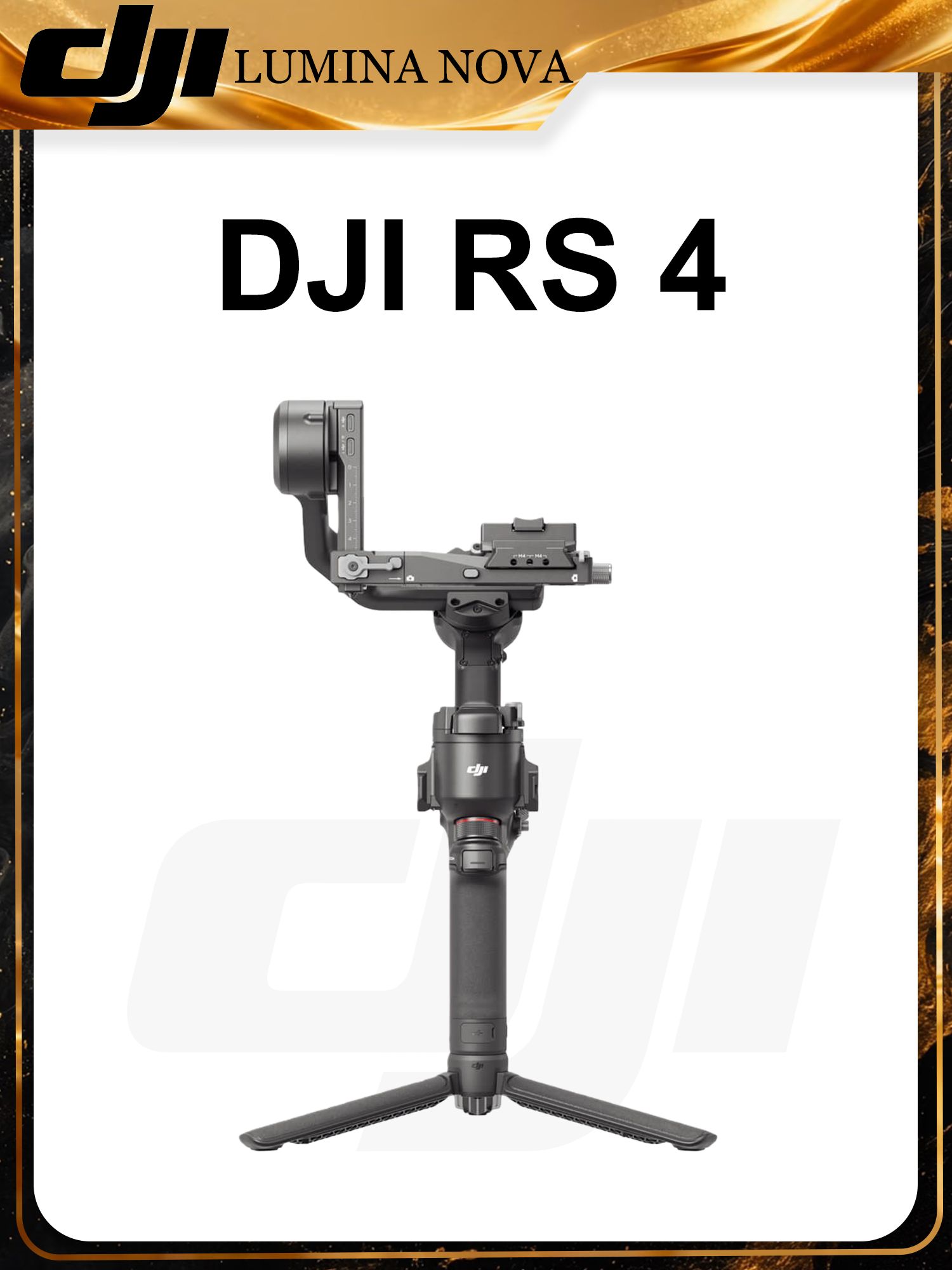 DJI RS 4 Трехосный стабилизатор с подвесом, подходящий для стабилизаторов DSLR и беззеркальных камер, Canon/Sony/Panasonic/Nikon/Fujifilm, встроенная вертикальная съемка, подвес для камеры