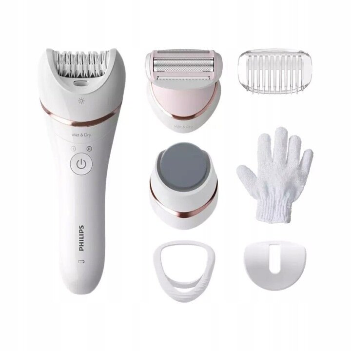 Эпилятор женский Philips BRE730/10 белый, 7 насадок