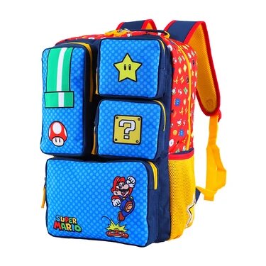 Рюкзак Minecraft Mario с японским мультяшным принтом, большой вместимости, ортопедическая спинка для путешествий, для студентов, мужчин и женщин