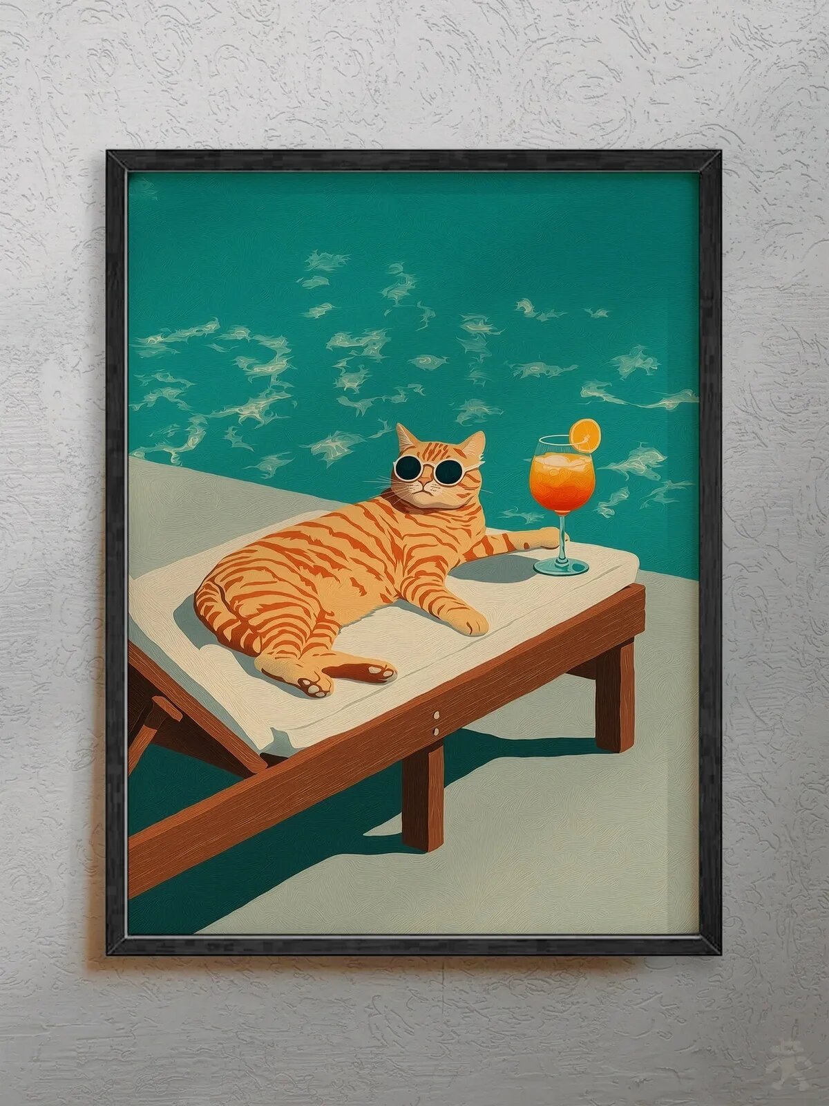 Интерьерный постер "Poolside Royalty" в стиле pinterest, формата 30x40 см.