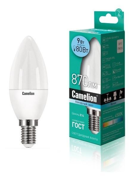 Лампа Camelion LED/9W-C35-4K/E14