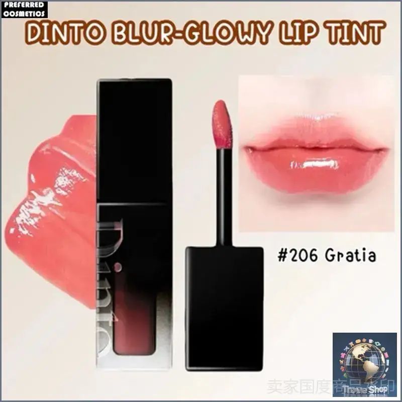 Blur-Glowy Lip Tint Глазурь для губ , Вода и световое зеркало, увлажняющие и разглаживающие ,3.5 г - 206 Gratia
