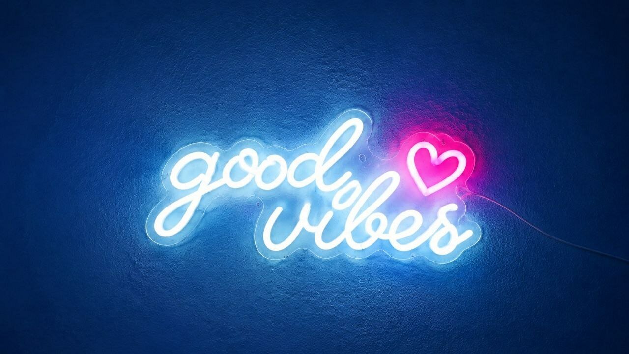 Неоновая вывеска "Good Vibes" для интерьера, светодиодное украшение для бара, вечеринки и спальни, питание от USB