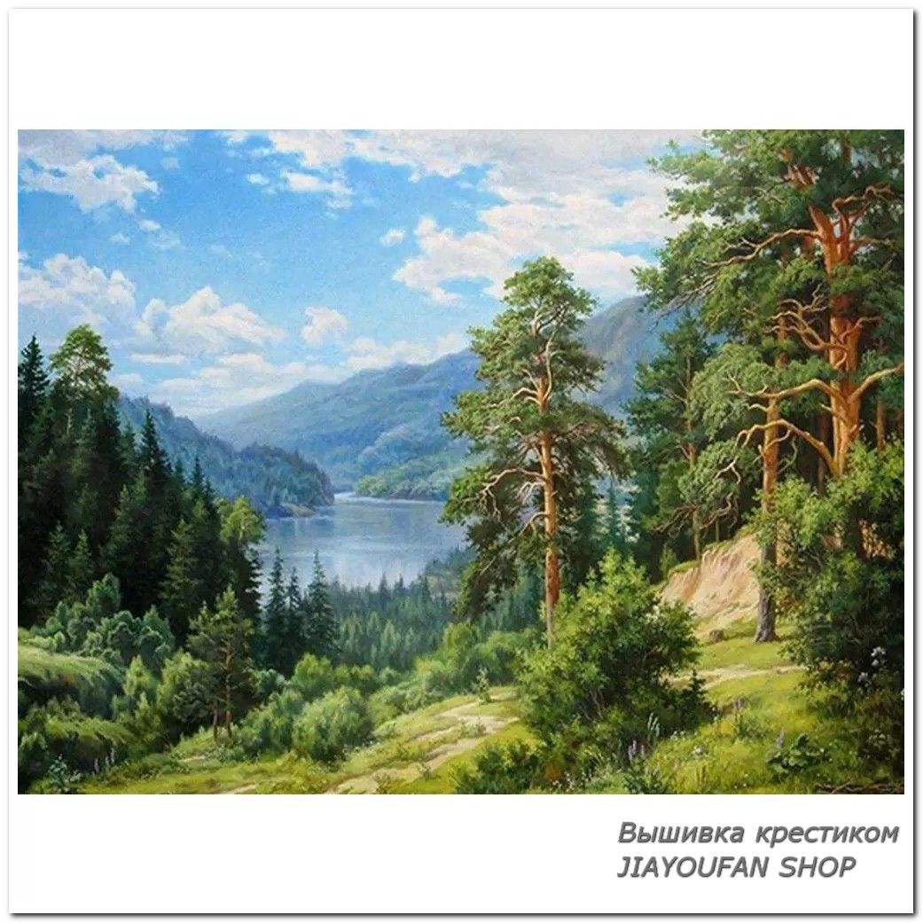 Набор для вышивания крестом, 14 Канiteй (14CT), канва 50x60 см, готовая вышивка 40x50 см