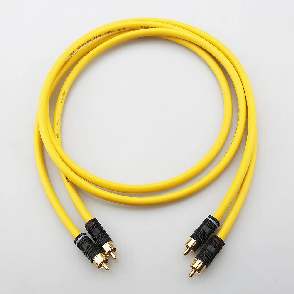 Пара RCA аудиокабелей audiocrast, 5м, серебряное покрытие