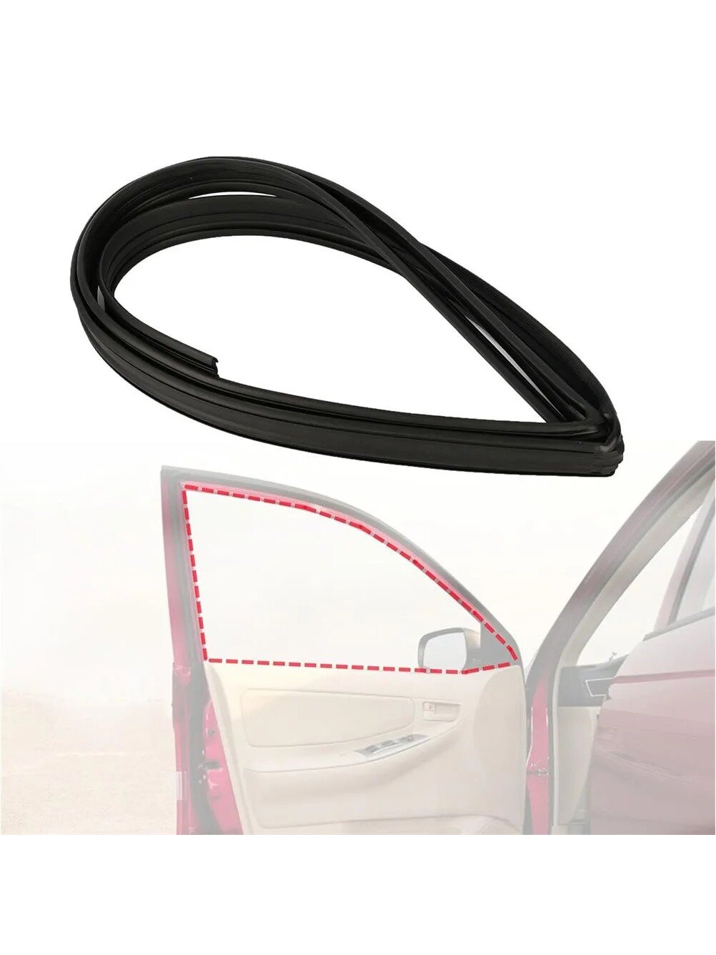 Уплотнитель стекла левой передней двери для Toyota Corolla 2002-2008, артикул 68151-02050